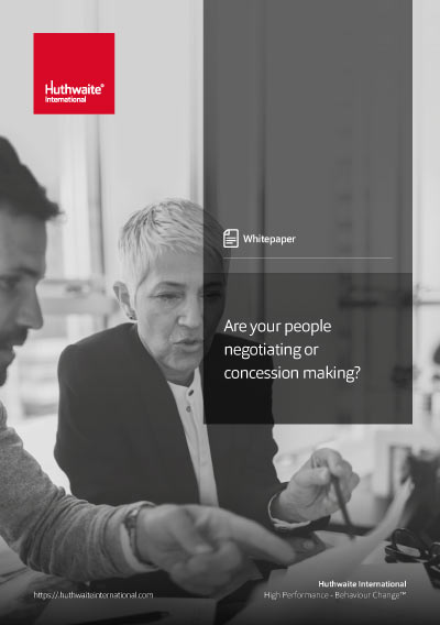 Are your people negotiating or concession making